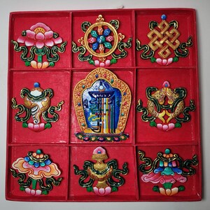 Astamangal Set Tashitage Set 8 Auspicious Symbol Set Wall Hanging ...