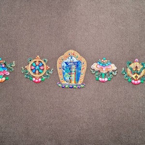 Astamangal Set Tashitage Set 8 Auspicious Symbol Set Wall Hanging ...