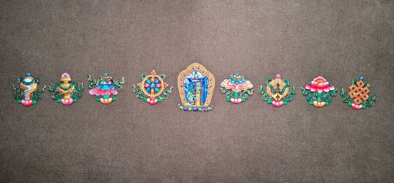 Astamangal Set Tashitage Set 8 Auspicious Symbol Set - Etsy