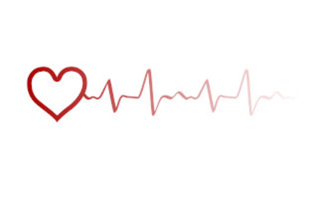 Heart Border With Heartbeat Start SVG and DXF for CNC Plasma and ...