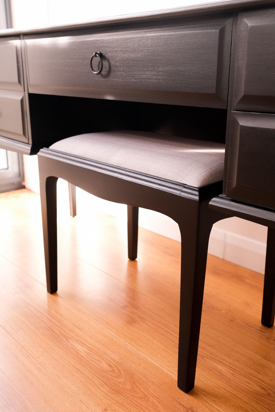 Hand Painted Stag Dressing Table, Black Dressing Table, Stag Minstrel ...