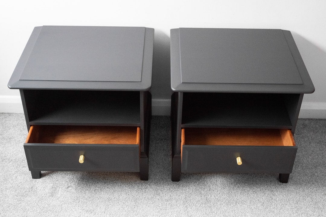 Hand Painted Stag Minstrel Bedside Tables Cabinets, Pair of Bedside ...