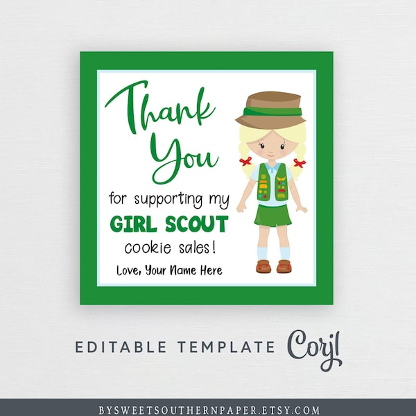 Girl Scout Thank You - Etsy