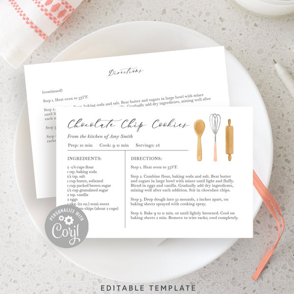 Recipe Card Box - Etsy