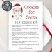 Editable Cookies for Santa DIY Cookie Kit Instructions Template, Santa ...