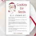 Printable Cookies for Santa DIY Cookie Kit Instructions, Santa Cookie ...