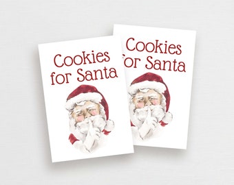 Printable Cookies for Santa DIY Cookie Kit Instructions | Etsy