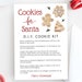 Printable Cookies for Santa DIY Cookie Kit Instructions, Decorate Your ...