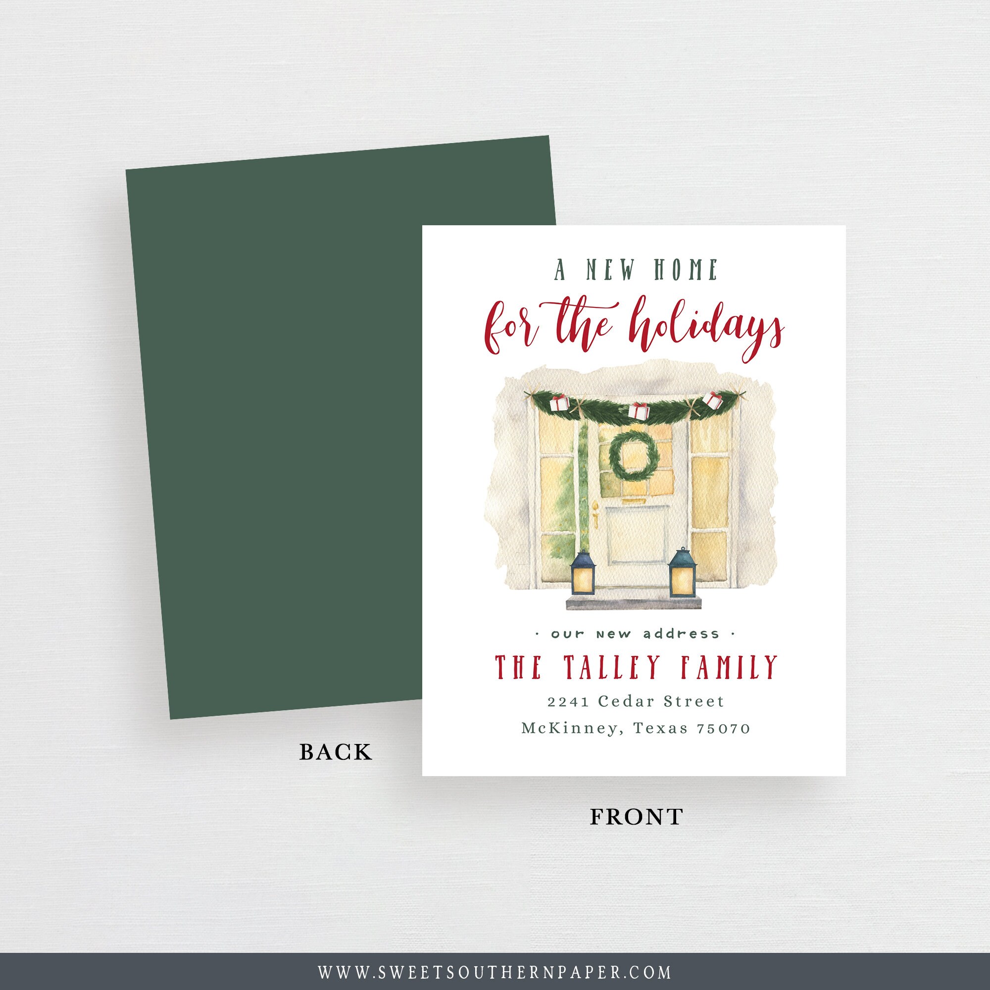 House New Address Card Editable Template Christmas Moving - Etsy