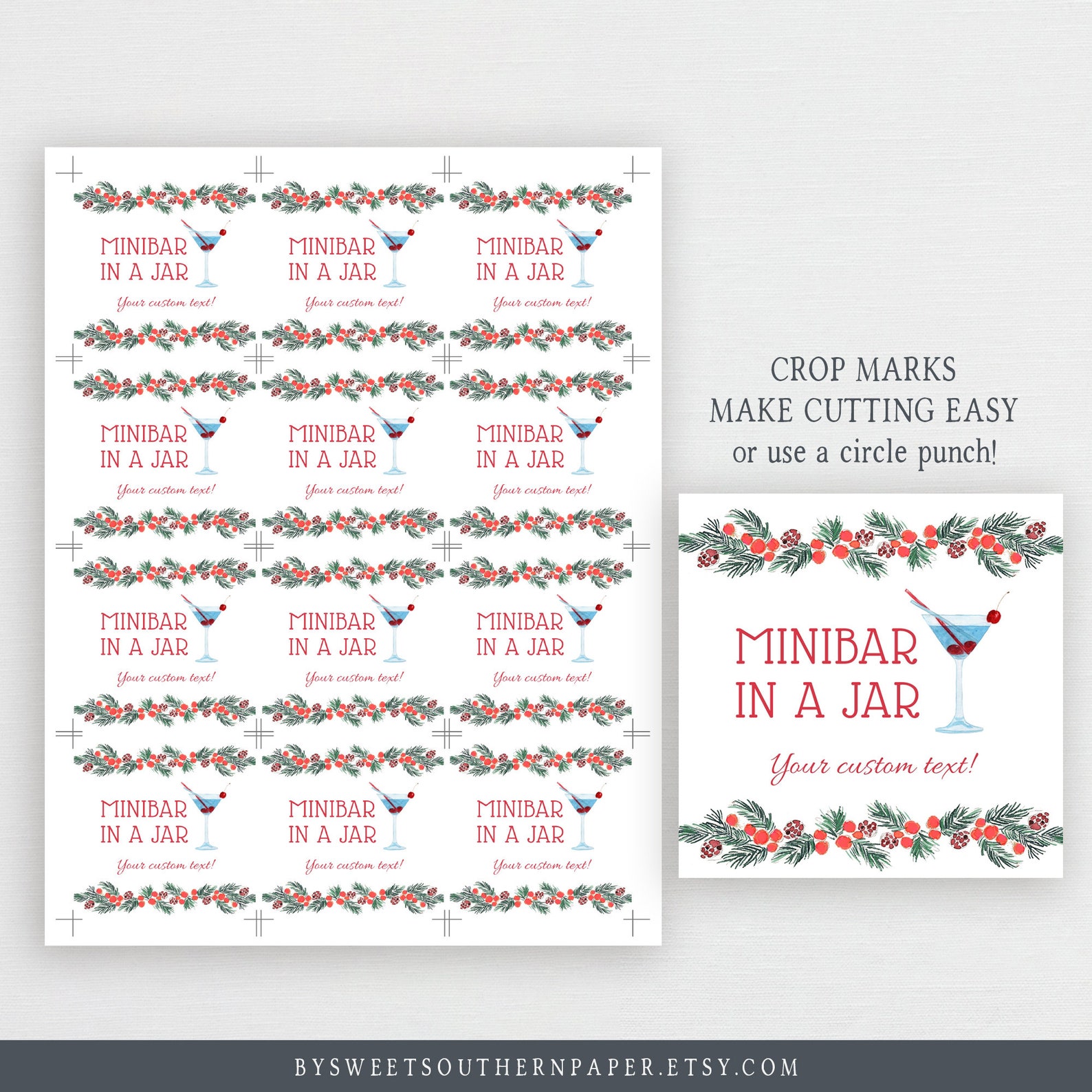 Editable Bar in a Jar Label Printable Christmas Gift - Etsy Canada