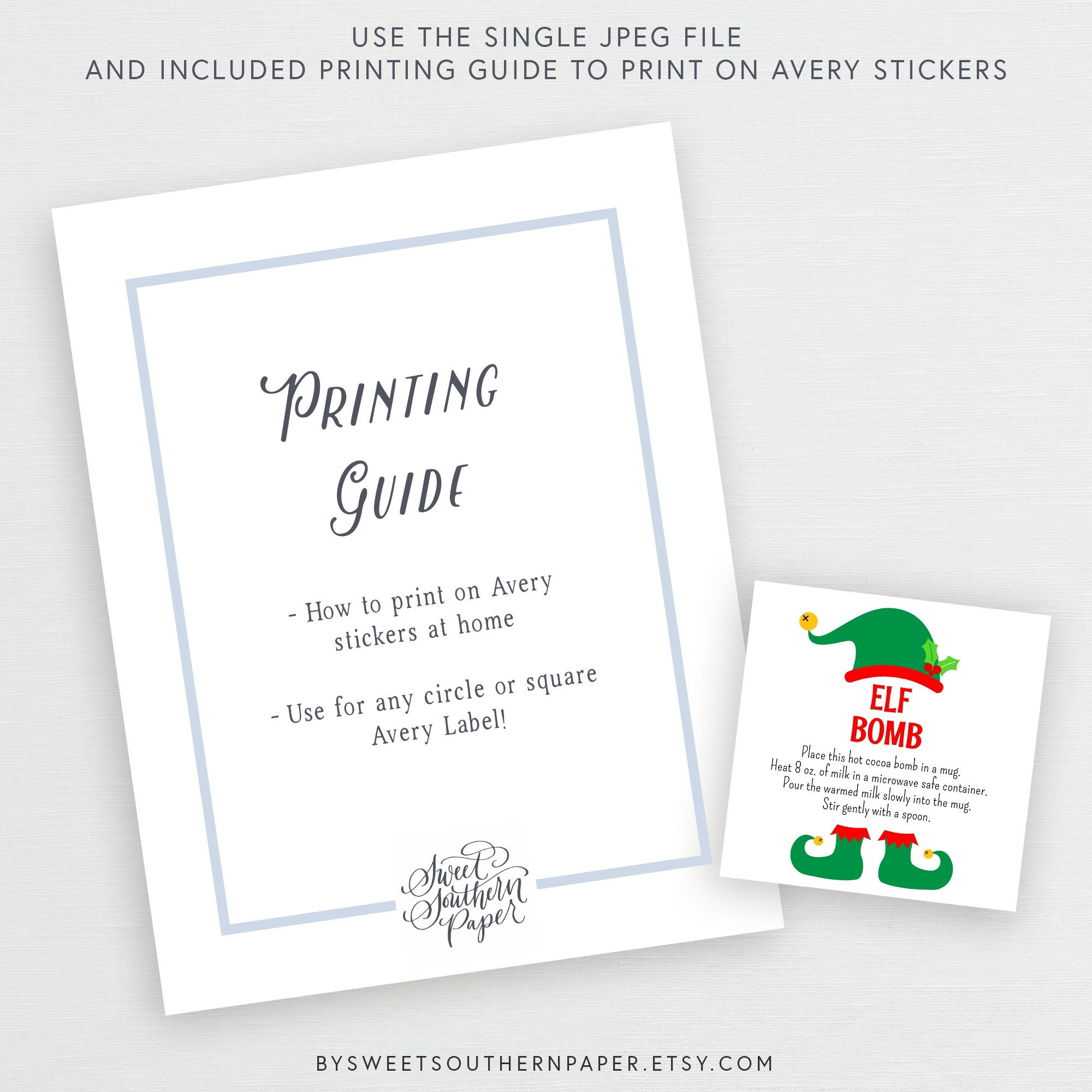 Editable Elf Bomb Hot Chocolate Bomb Tag or Sticker Hot - Etsy