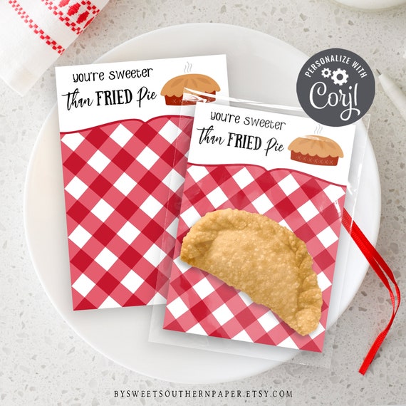 Editable Fried Pie Card Fried Pie Packaging Sweeter Than - Etsy
