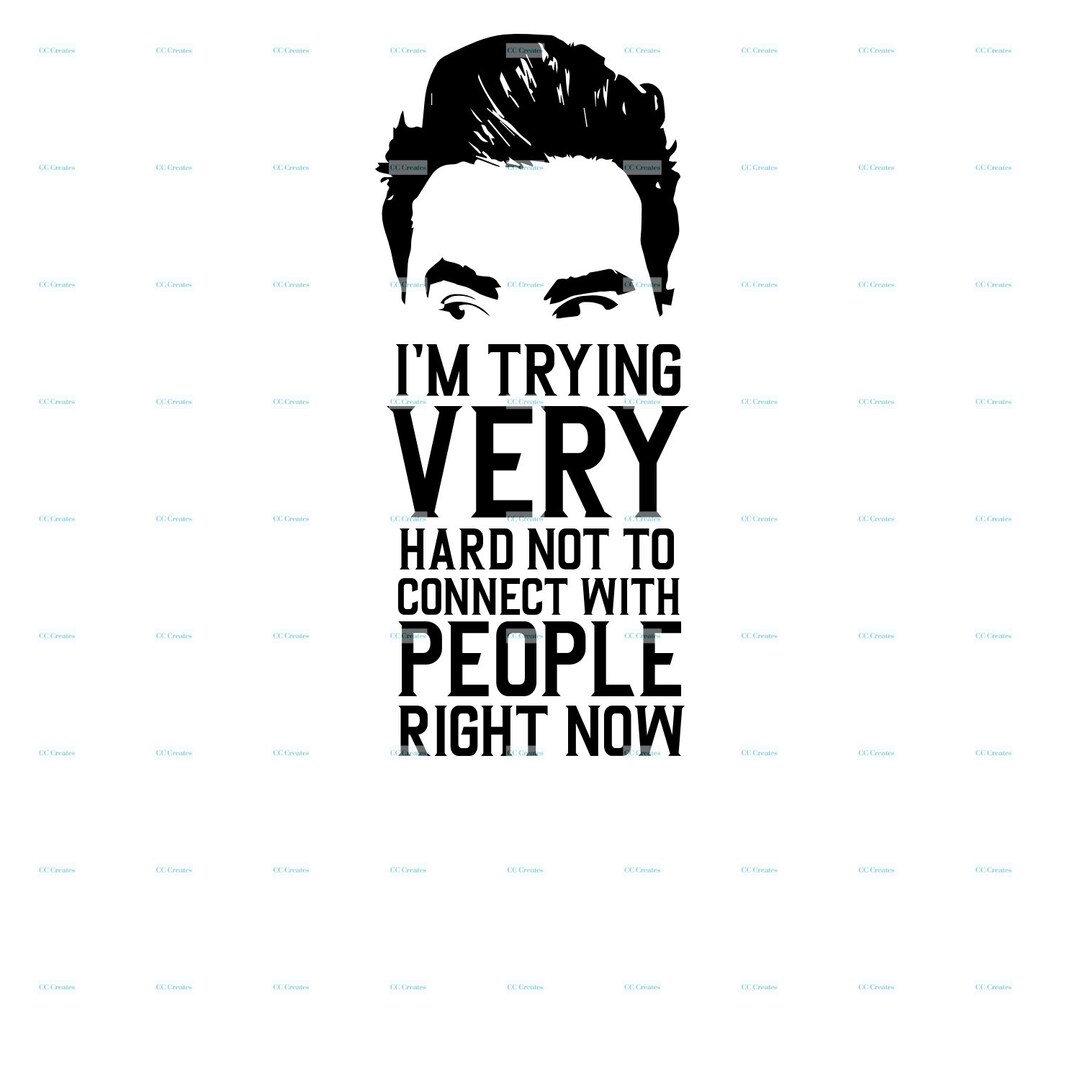 I'm Trying Very Hard Not to Connect With People Right Now David Schitts ...