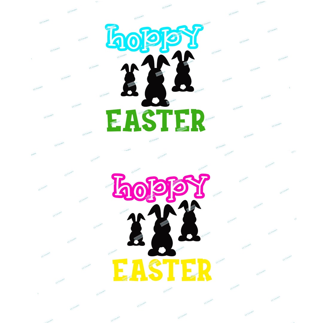 Hoppy Easter 2 SVG Files - Etsy