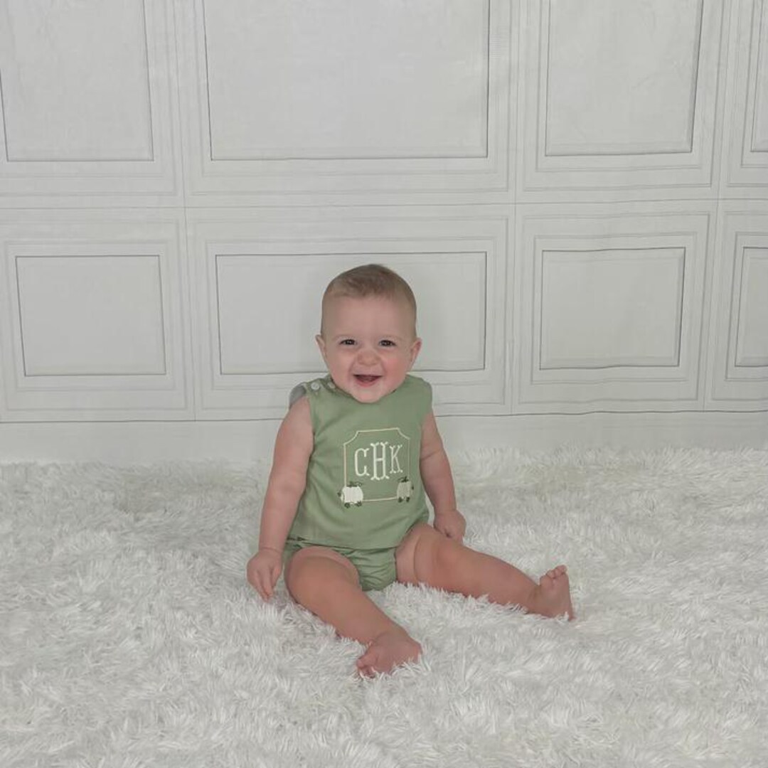 Smocked Embroidered Bloomer Set, Christening Outfit, Heirloom Monogram ...