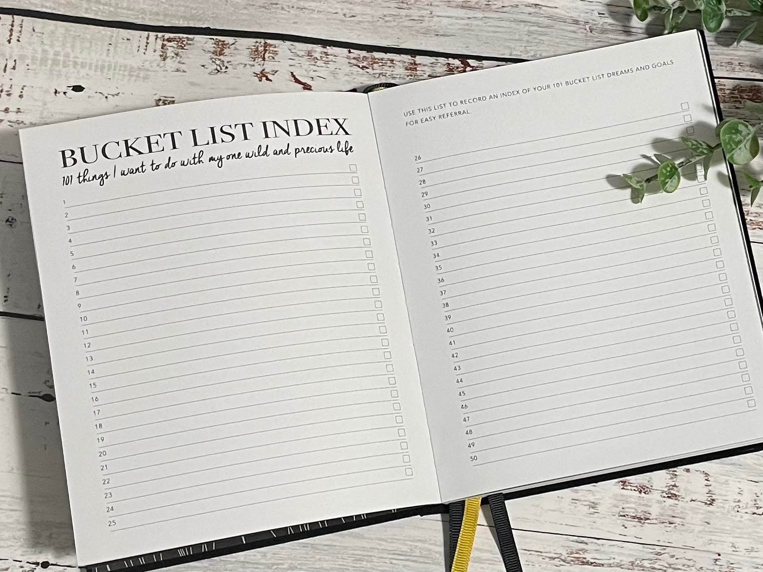 Bucket List Journal A5 Bucket List Tracker Goal Tracker - Etsy