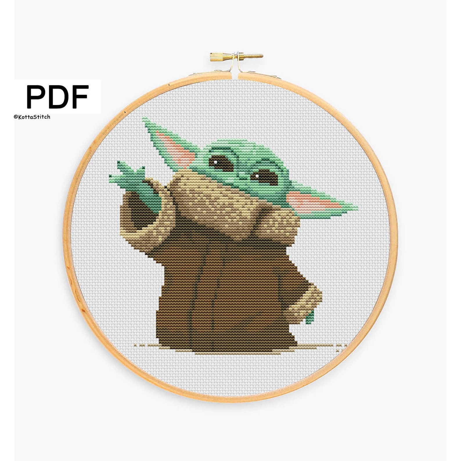 Baby Yoda Grogu Cross Stitch Pattern Mando Cross Stitch Chart | Etsy