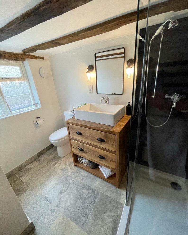 Rustic Vanity Unit Reclaimed Vanity Unit Farmhouse - Etsy