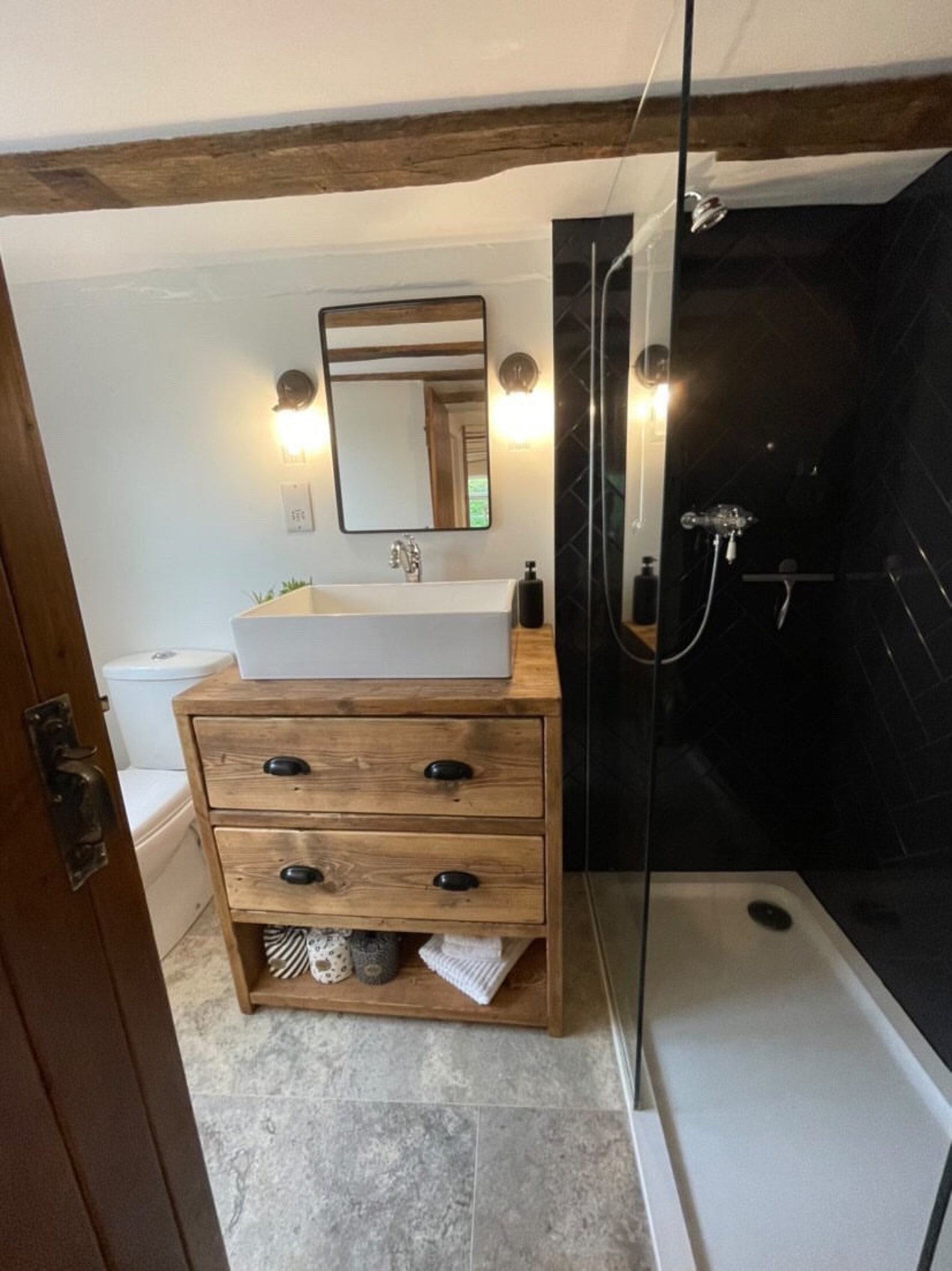 Rustic Vanity Unit Reclaimed Vanity Unit Farmhouse - Etsy