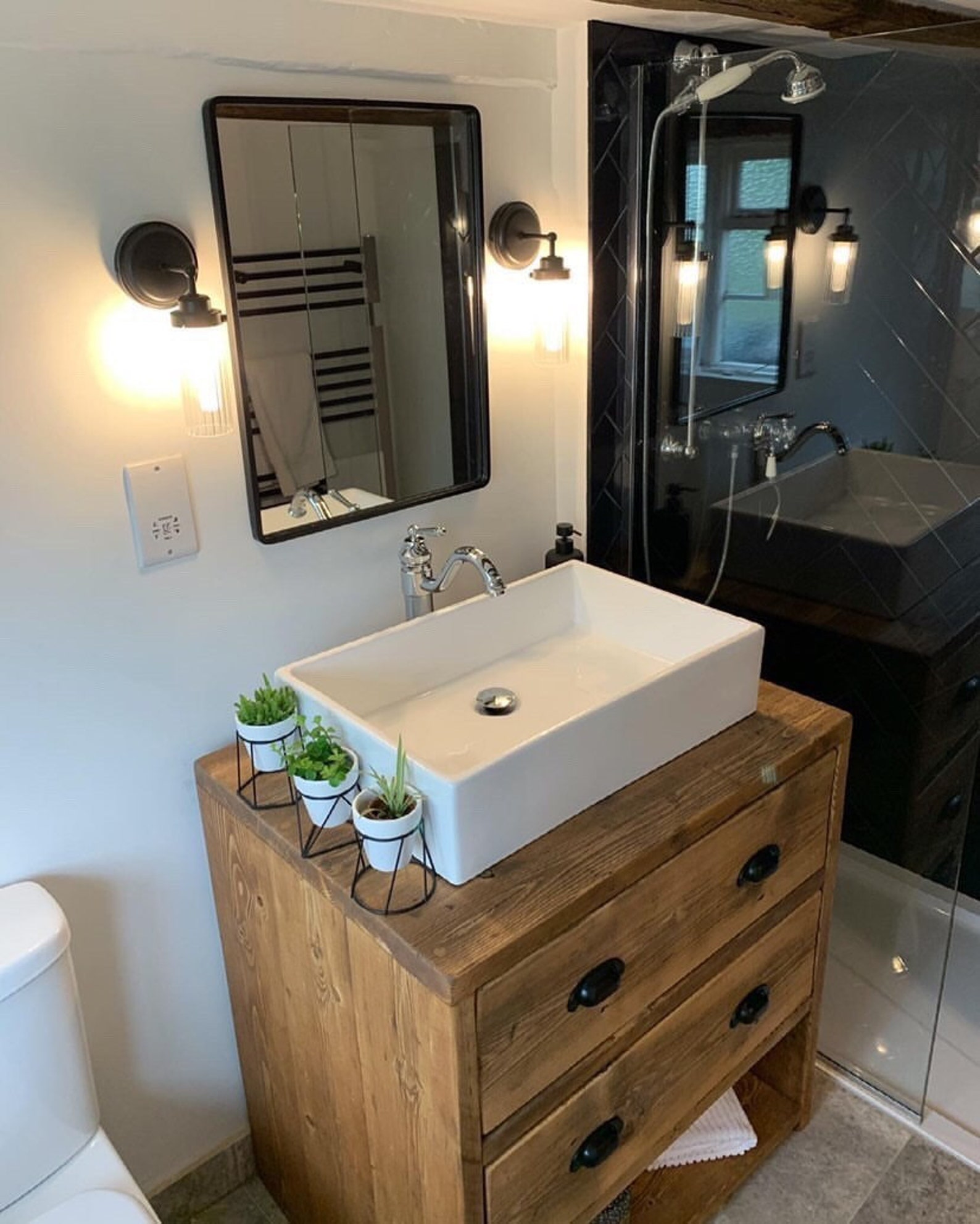 Rustic Vanity Unit Reclaimed Vanity Unit Farmhouse - Etsy