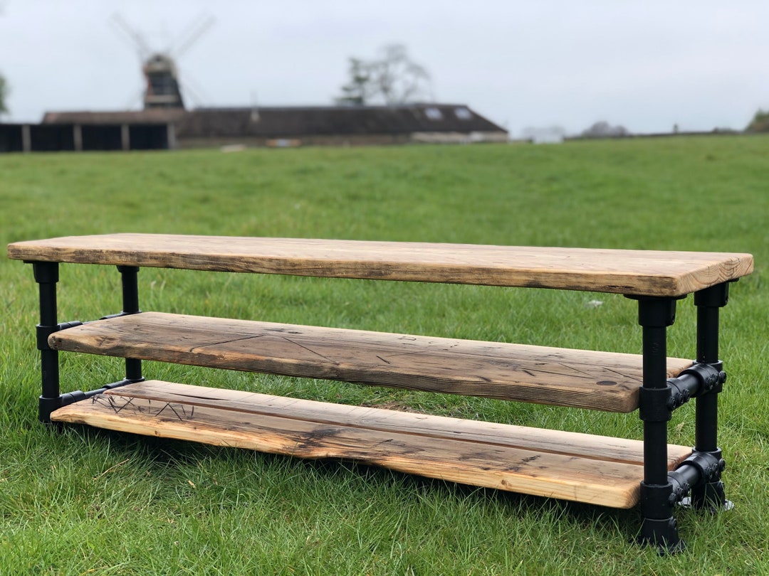 Industrial TV Stand Rustic TV Stand - Etsy