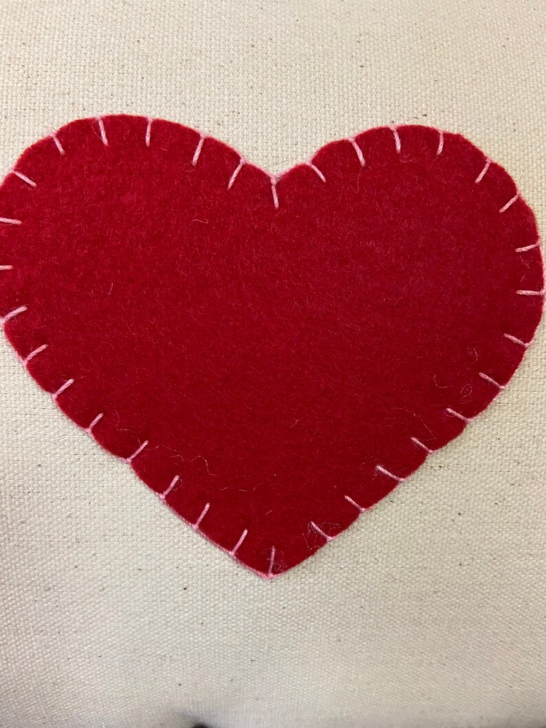 Valentines Red Heart Trio Decorative Pillow | Etsy