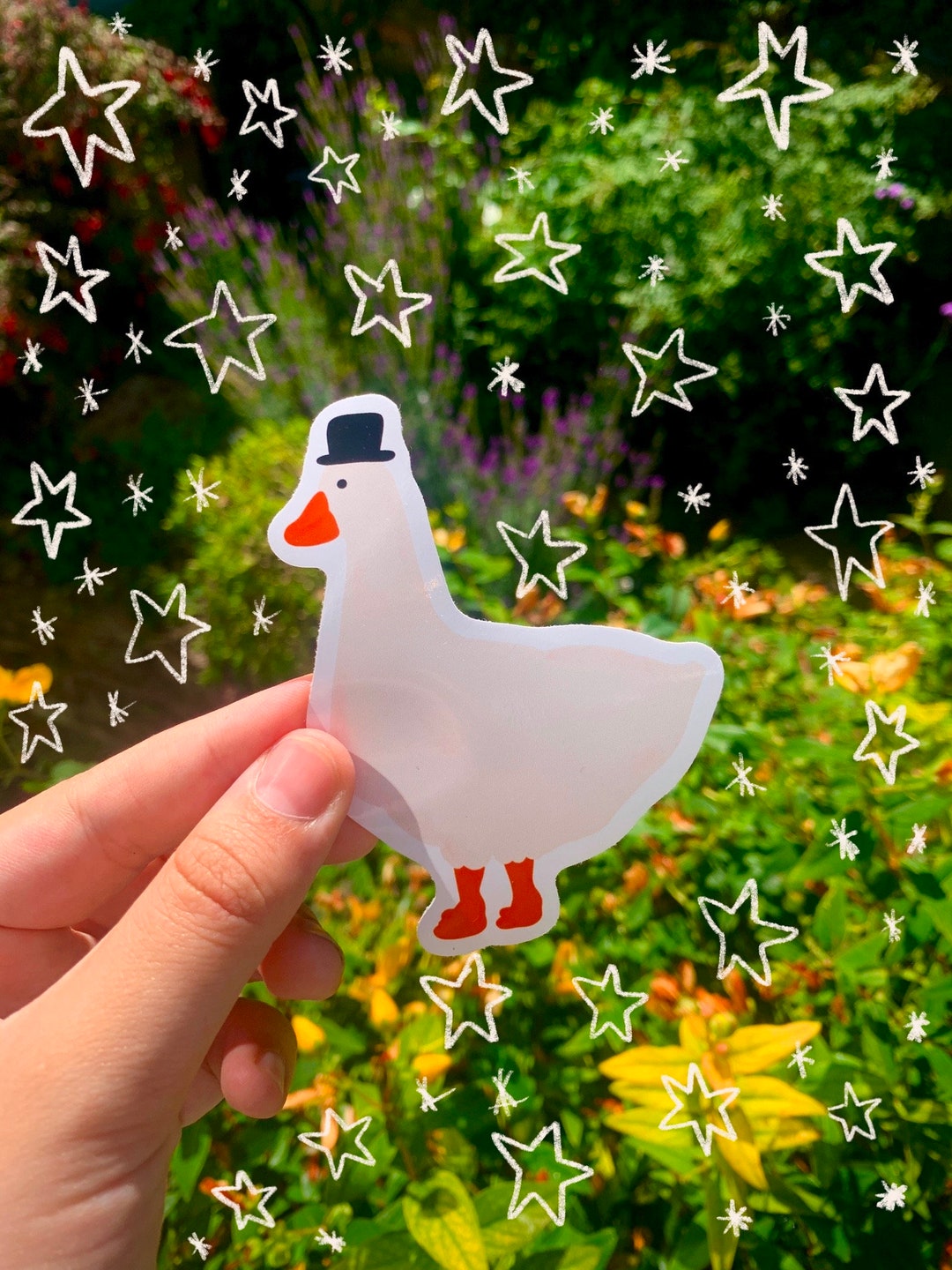 Fancy Goose Large Waterproof Vinyl Sticker - Etsy