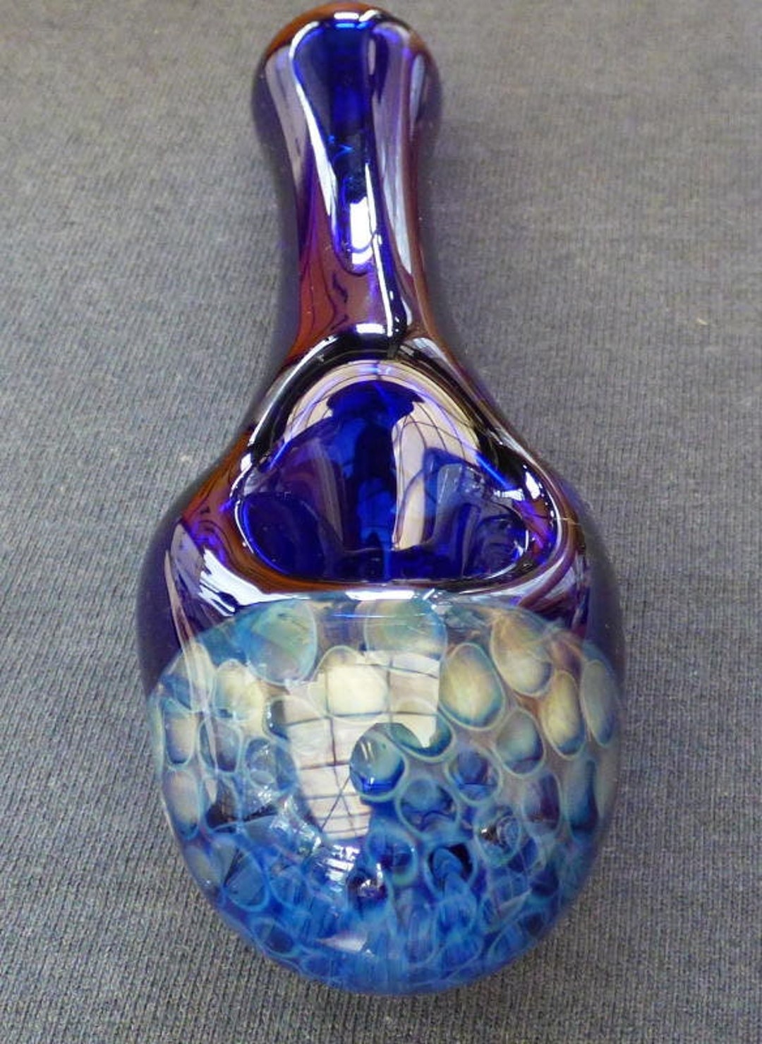 Honeycomb Glass Pipe. Boro/pyrex Glass Blue Exotic Color Experiement ...