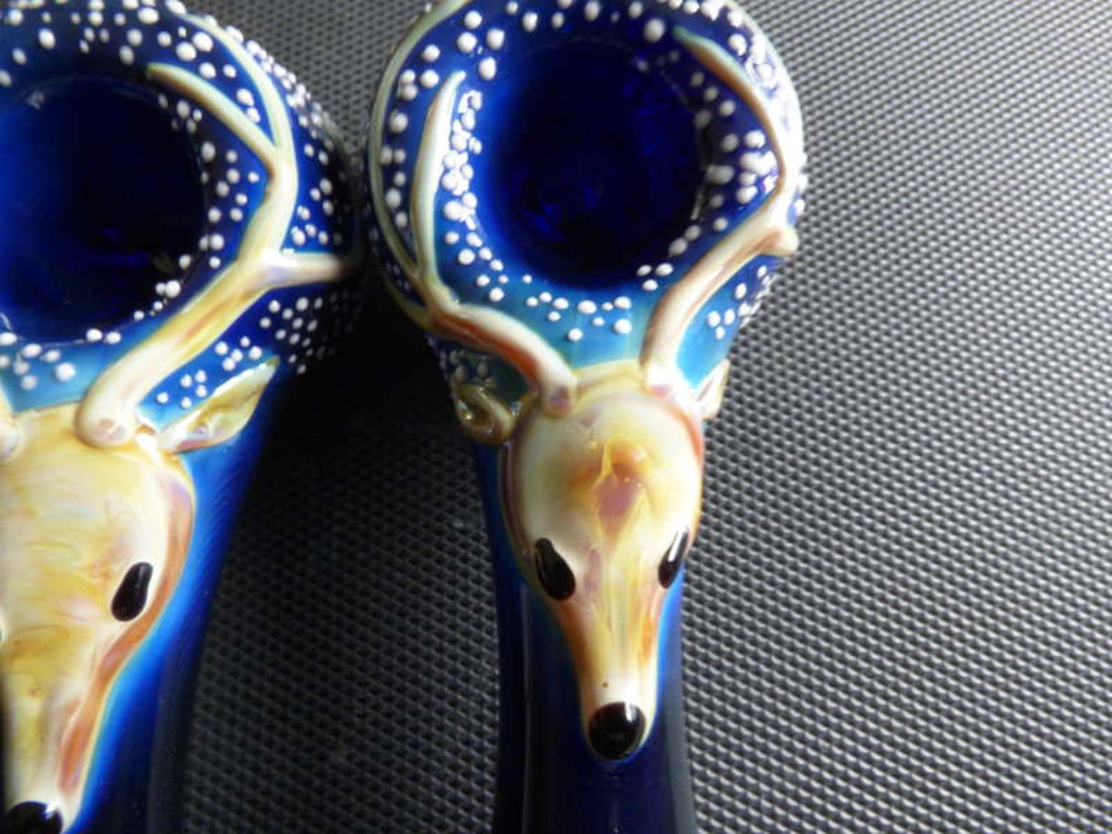 Antlered Deer / Buck Glass Pipe. 4 Inches Boro / Pryex Hand - Etsy