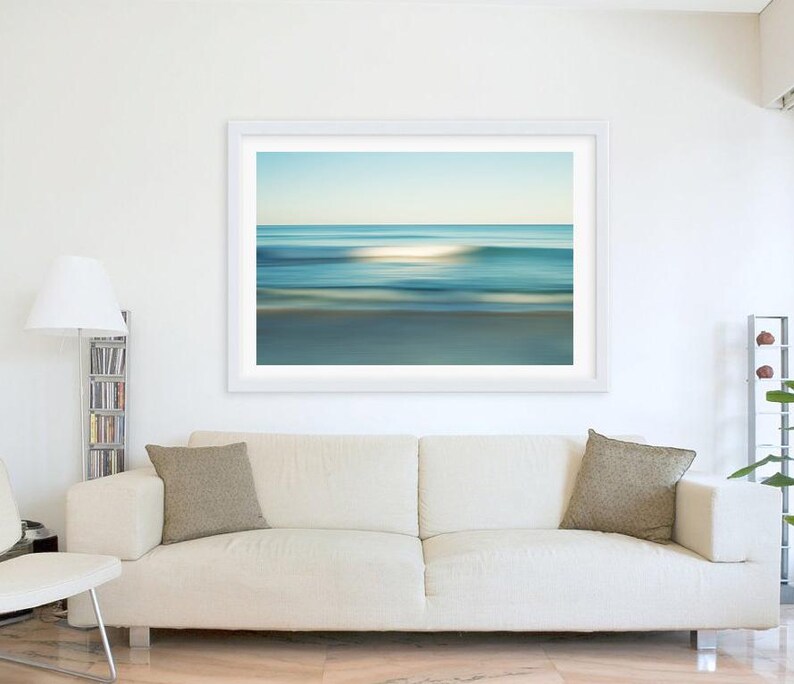 Abstract Seascape Photography Horizon Art Print Ocean Home Decor Wall ...