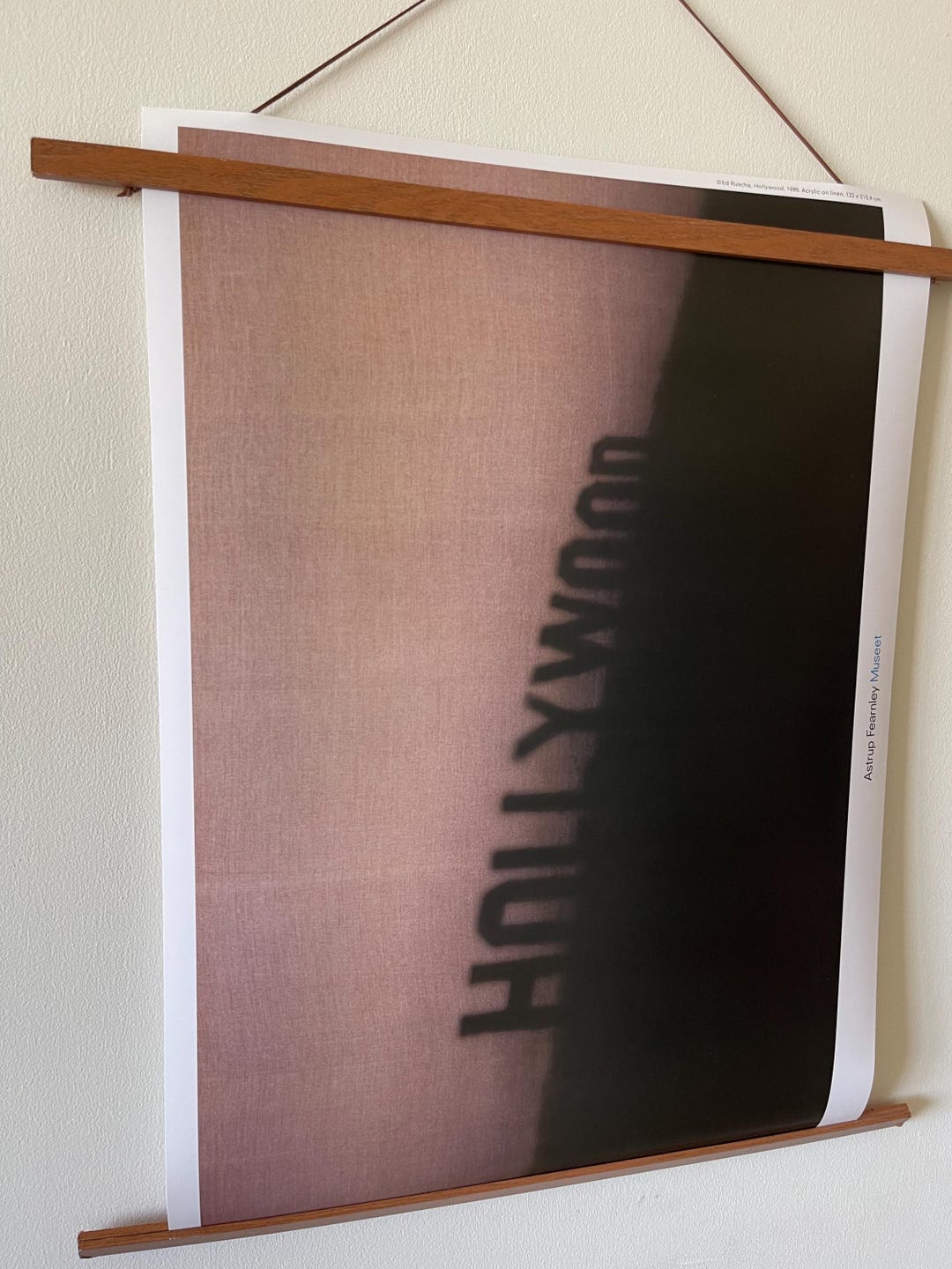 Ed Ruscha Original Exhibition Poster Featuring Hollywood Artwork From ...