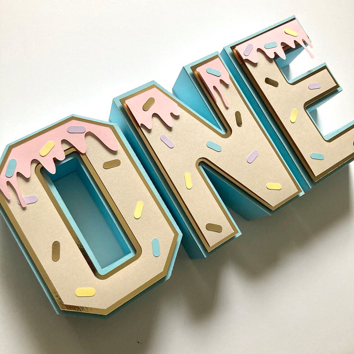 Sweet One 3D Letters Ice Cream 3D Letters Donut Birthday - Etsy