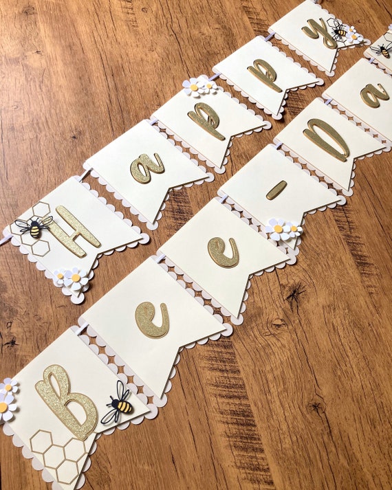 Happy Bee-day Banner Bee Birthday Banner Bee Birthday Decor - Etsy