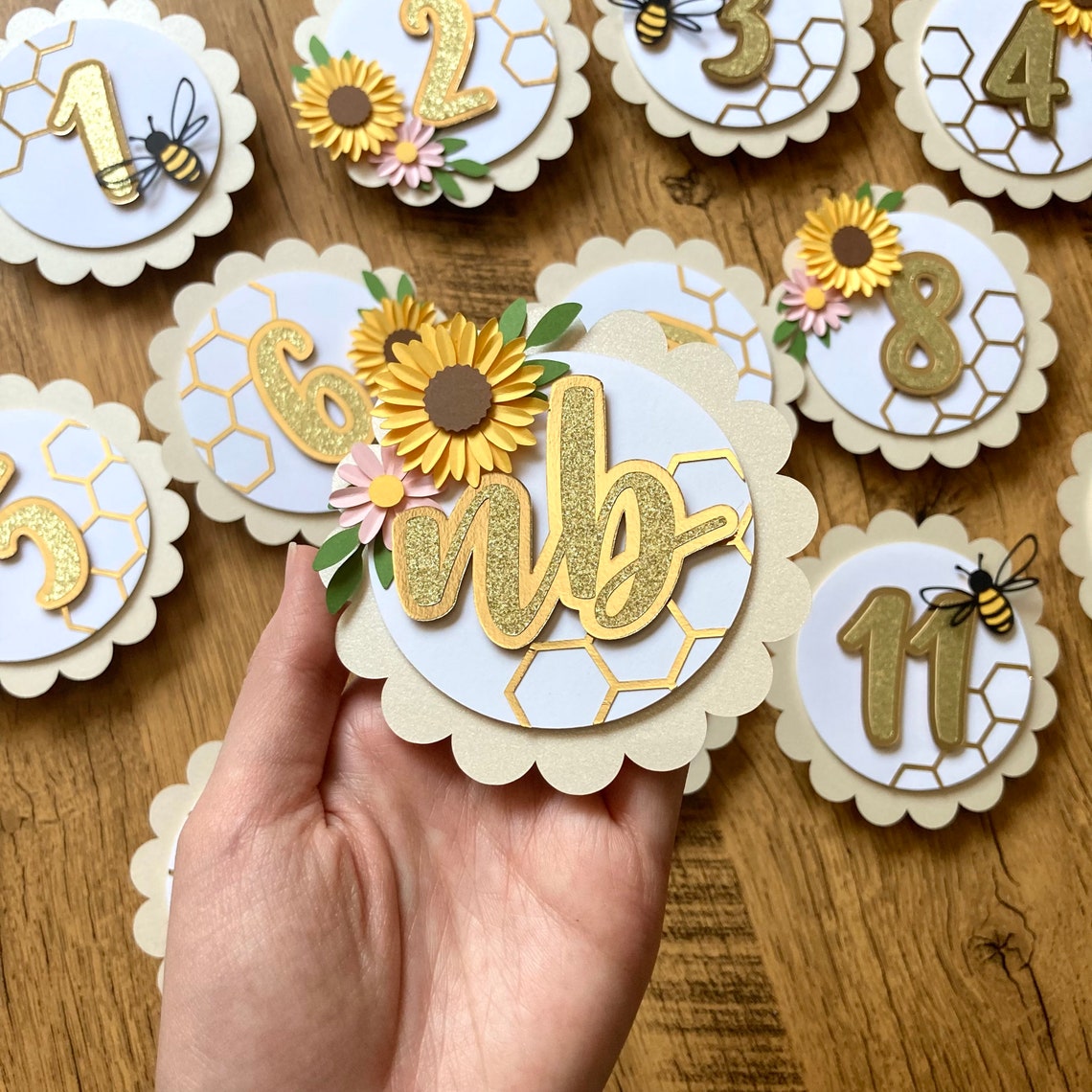 Bee Birthday Cake Topper One Bee Cake Topper 1st Bee-day - Etsy