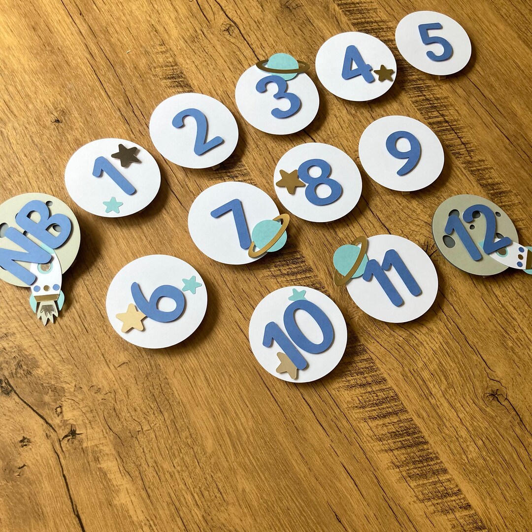 Outer Space Monthly Banner, Baby Milestone Banner, Outer Space Birthday ...