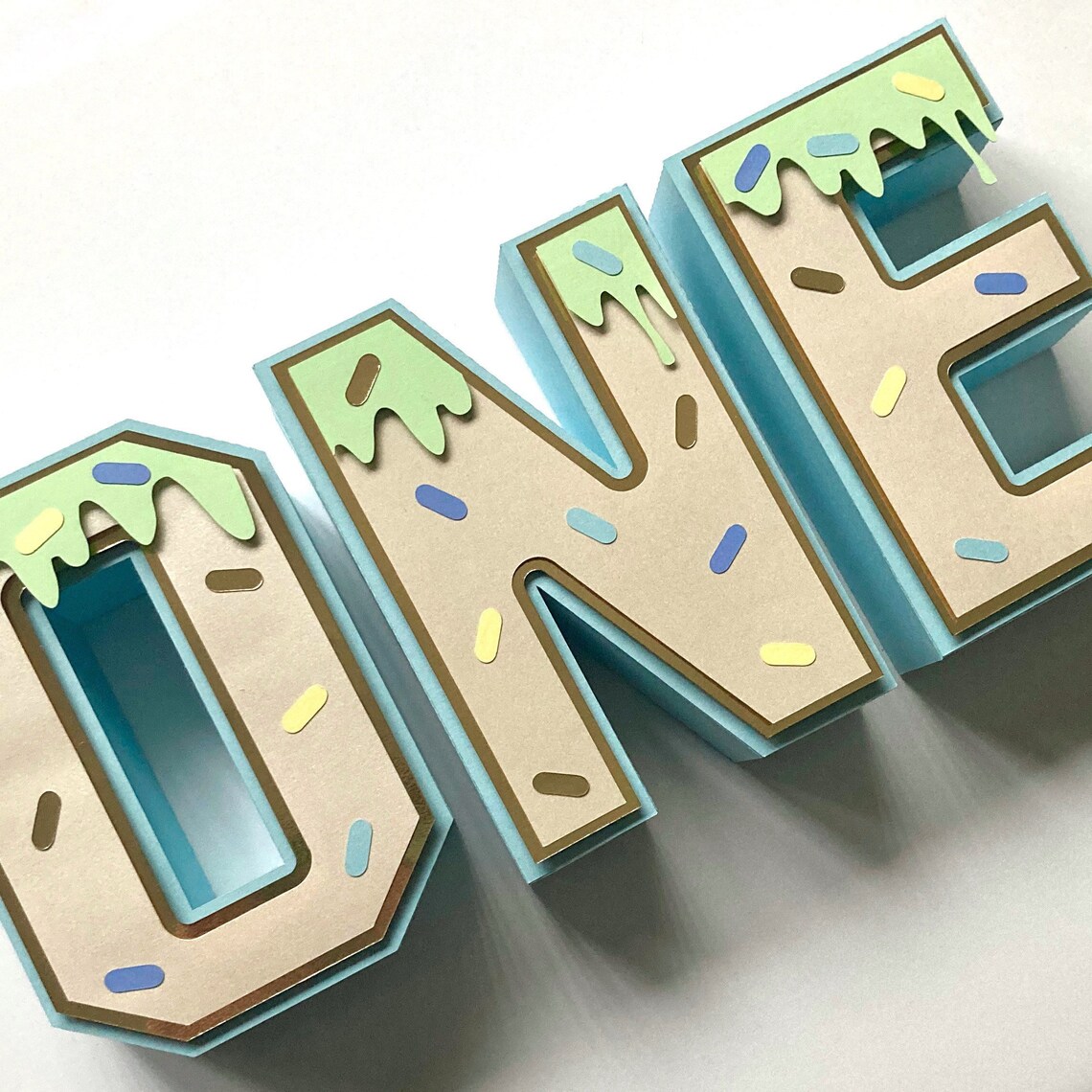 Sweet One 3D Letters, Ice Cream 3D Letters, Donut Birthday Decor, Ice ...