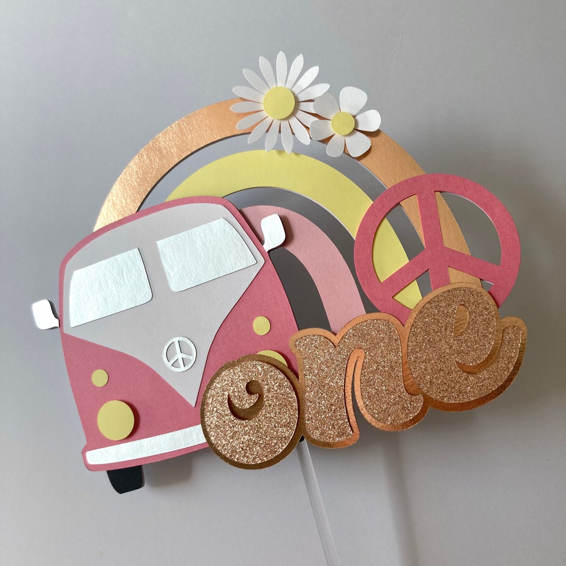 Groovy One Cake Topper Two Groovy Cake Topper Retro Van Cake - Etsy