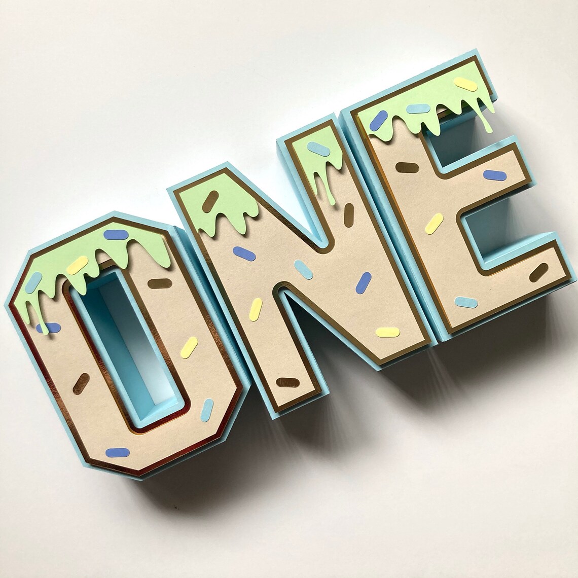 Sweet One 3D Letters, Ice Cream 3D Letters, Donut Birthday Decor, Ice ...