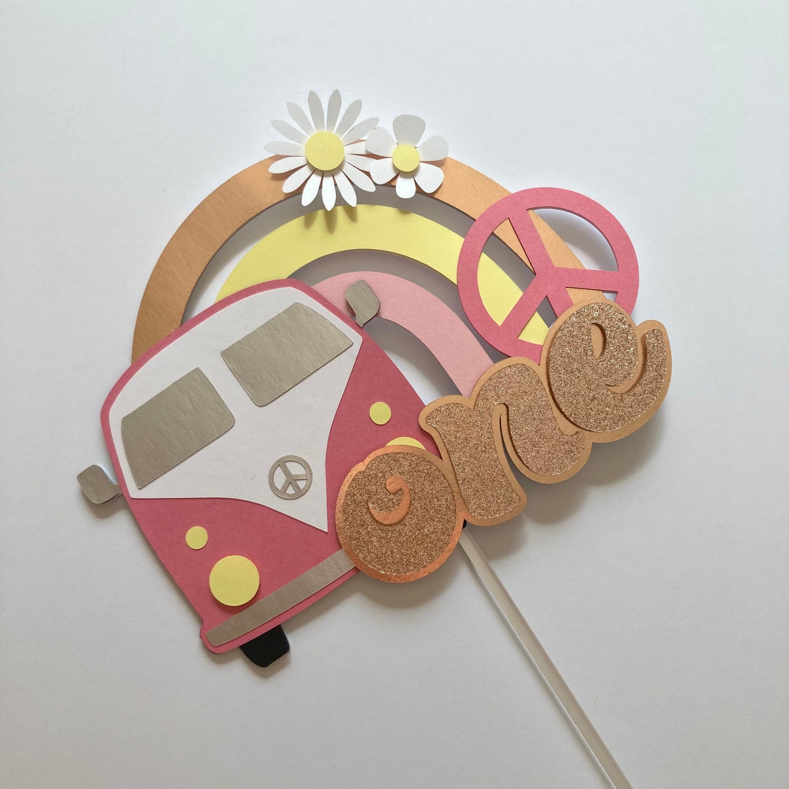 Groovy One Cake Topper Two Groovy Cake Topper Retro Van Cake - Etsy