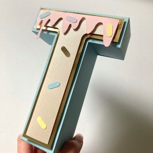 Two Sweet 3D Letters, Ice Cream 3D Letters, Donut Birthday Decor, Ice ...