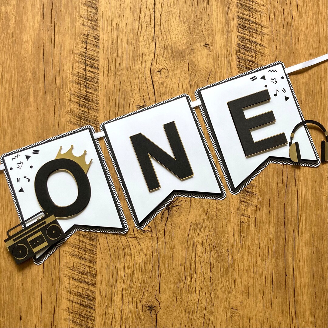 Notorious One High Chair Banner, Notorious Big One Birthday Banner ...