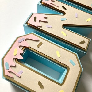 Sweet One 3D Letters Ice Cream 3D Letters Donut Birthday - Etsy