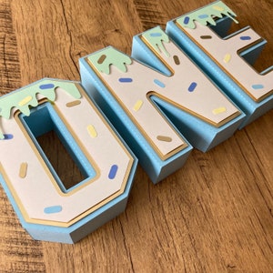 Sweet One 3D Letters, Ice Cream 3D Letters, Donut Birthday Decor, Ice ...
