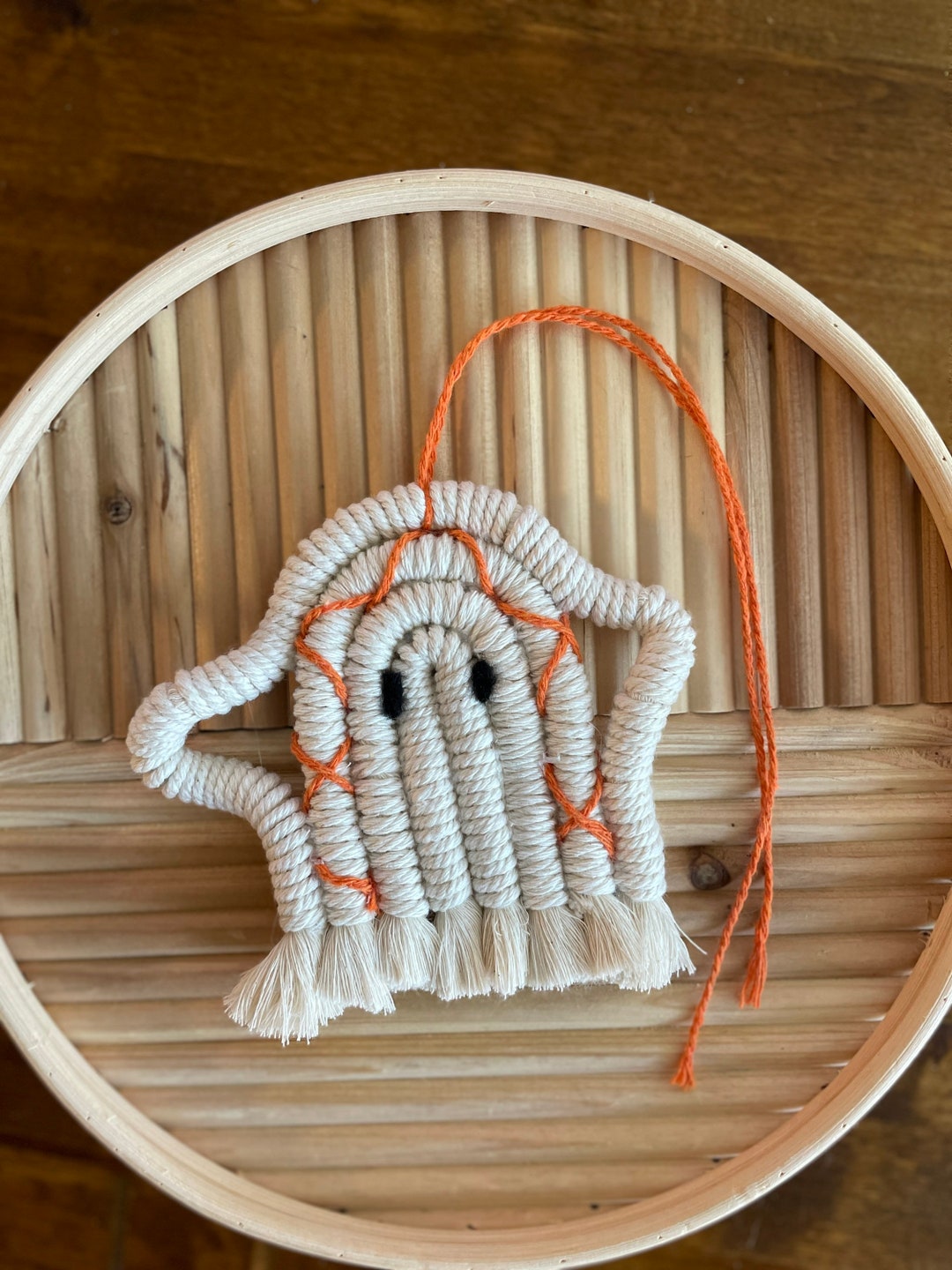 Mini Halloween Ghost - Macrame Hanging - Halloween Decoration - Etsy
