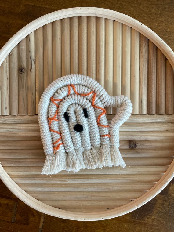 Mini Halloween Ghost Macrame Hanging Halloween Decoration - Etsy