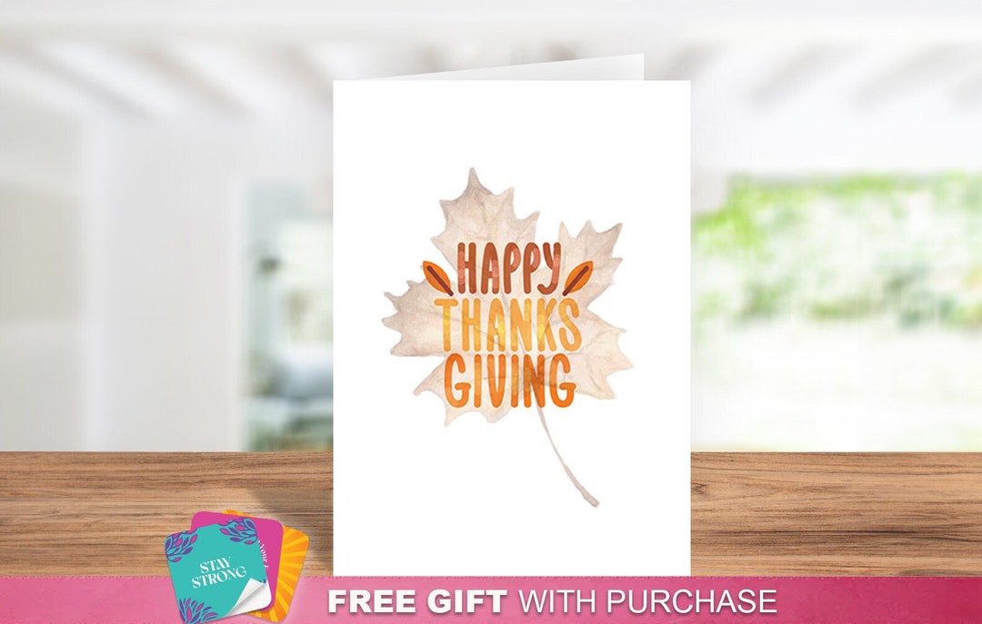 Simplistic "happy Thanksgiving" Greeting Card - Give Thanks, Turkey Day ...