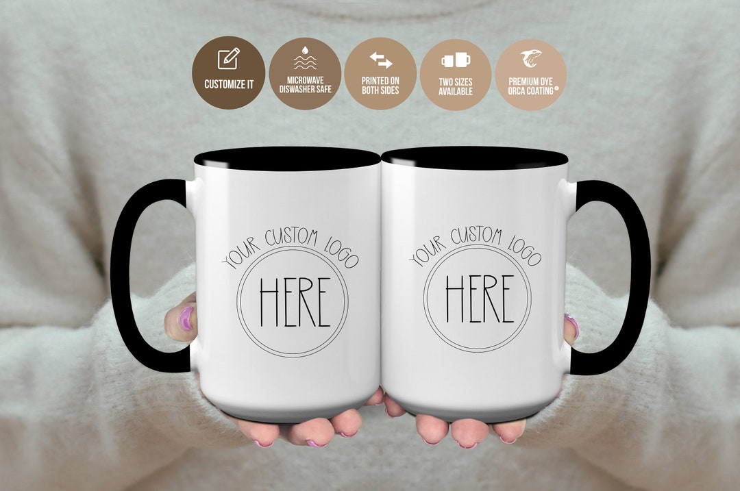 Custom Logo Coffee Mug custom Your Company Logo Here Mug Personalized Coffee Mug With Picture ...