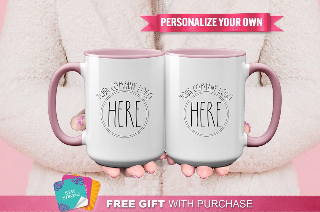 Company Logo Mugs: Set of 100 Custom Mugs, Business Logo Mugs ...