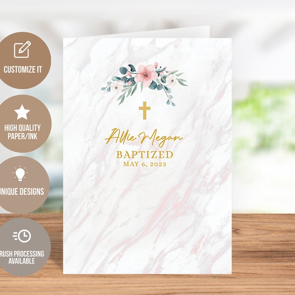 Baptism Card - Etsy