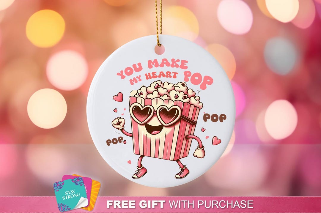 Cute "you Make My Heart Pop" Popcorn Ornament - Valentine's Day, Be ...